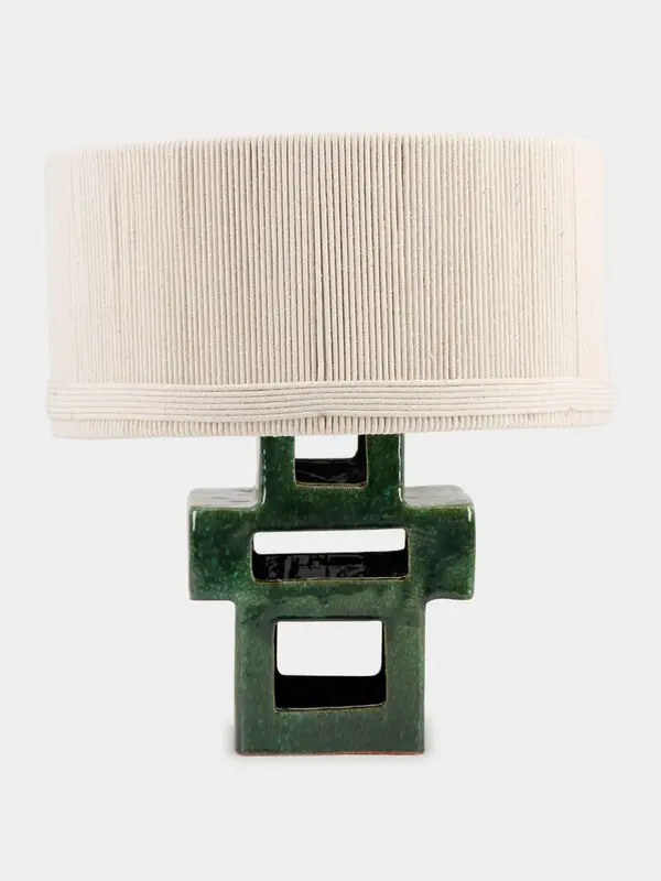 HONORÉ Textured Eros Table Lamp - Green