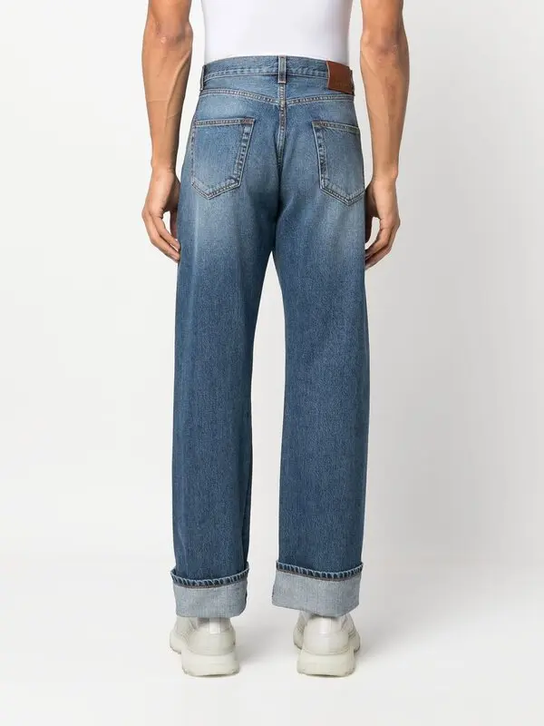 Alexander McQueen Turn-up Straight Jeans