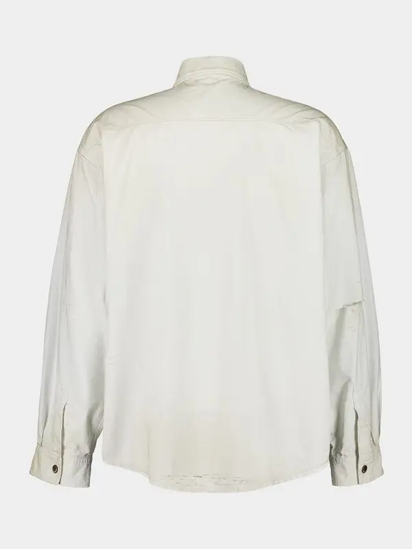 Balenciaga Dirty Washed Ripstop Workwear Overshirt