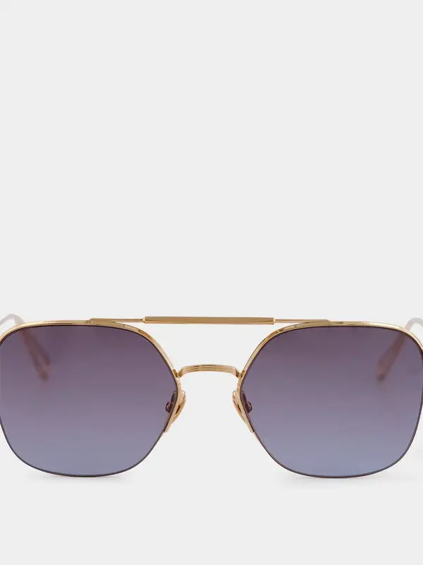 AHLEM Louxor Aviator Sunglasses - Blue