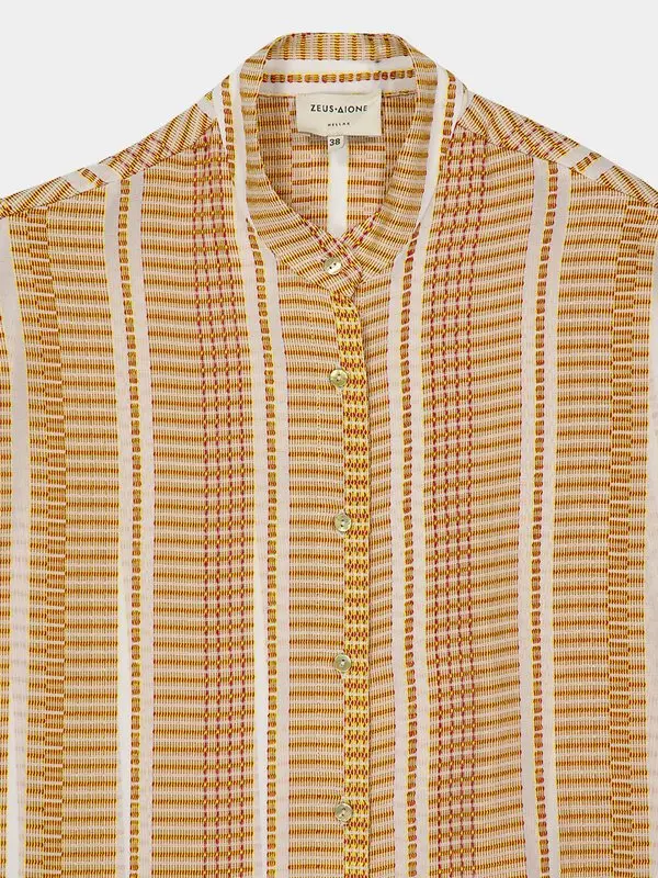 Zeus+dione Regatta Silk Shirt Dress - Orange