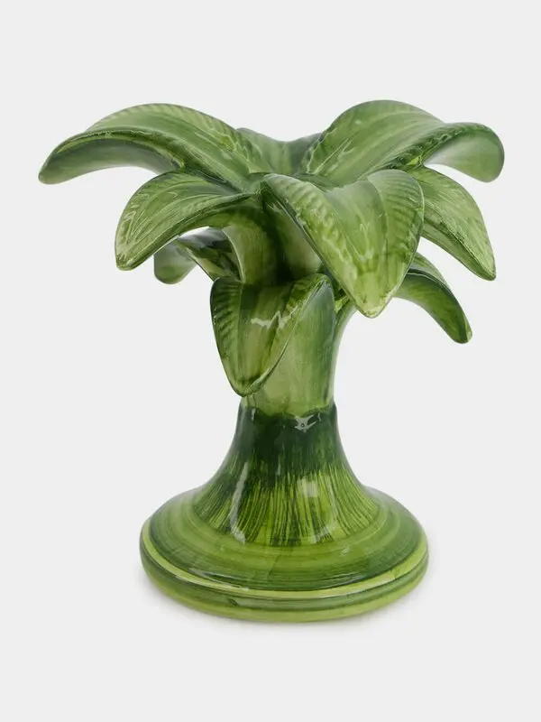 LES-OTTOMANS Art De La Table Petit Candle Holder - Green