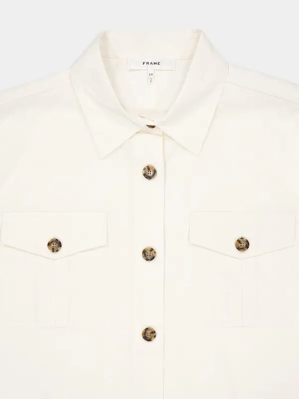 FRAME Patch Pocket Utility Shirt - White