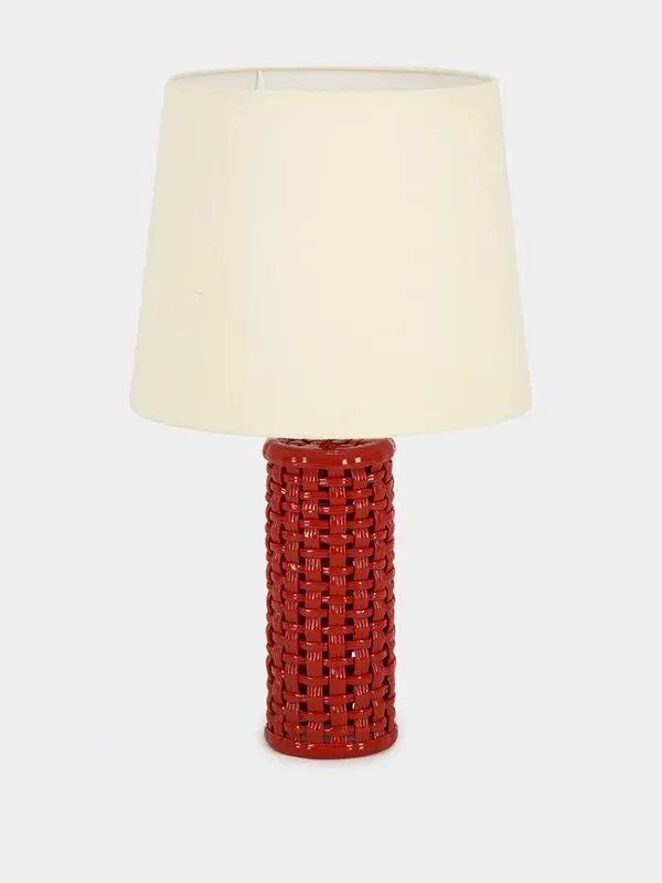 HOUSE OF CAPRICORN Cesta Ceramic Lamp Base - Red
