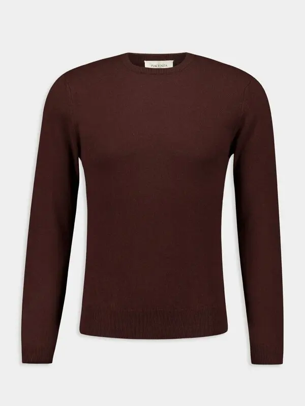 PIACENZA CASHMERE 1733 Cashmere Crewneck Sweater - Brown