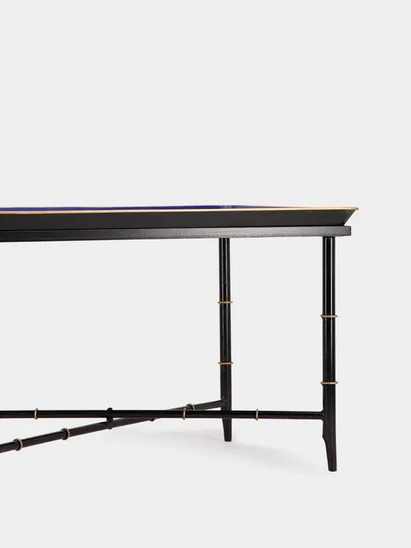 LES-OTTOMANS Handpainted Eye Iron Coffee Table