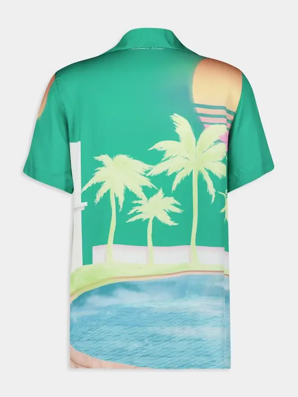 Balmain Short-sleeved Palm Tree Print Shirt - Multicolour