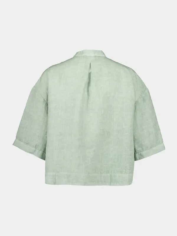 120% Lino Cropped Linen Shirt