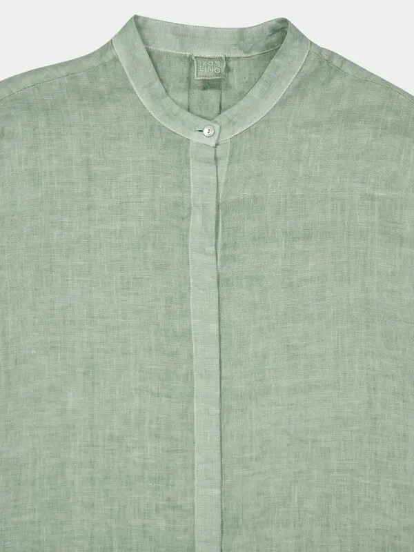 120% Lino Cropped Linen Shirt