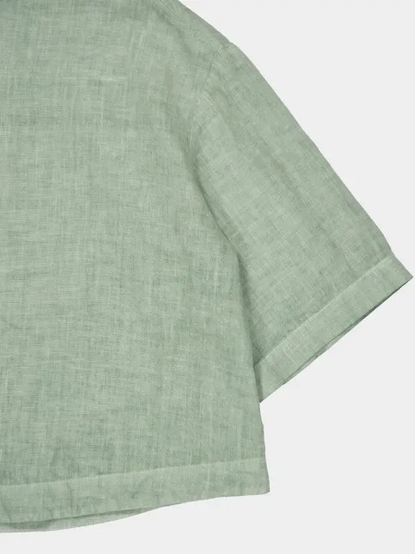 120% Lino Cropped Linen Shirt