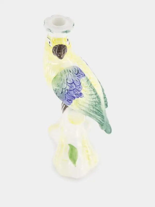 LES-OTTOMANS Parrot Ceramic Candle Holder