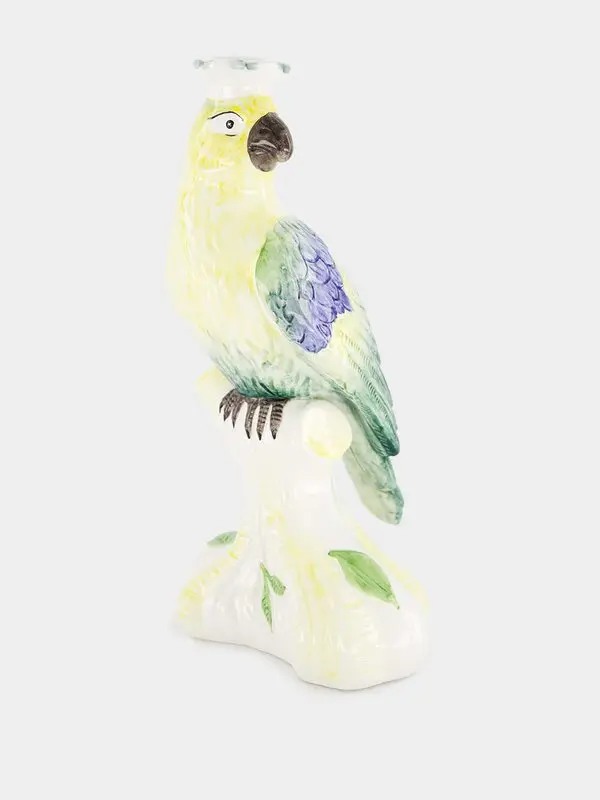 LES-OTTOMANS Parrot Ceramic Candle Holder