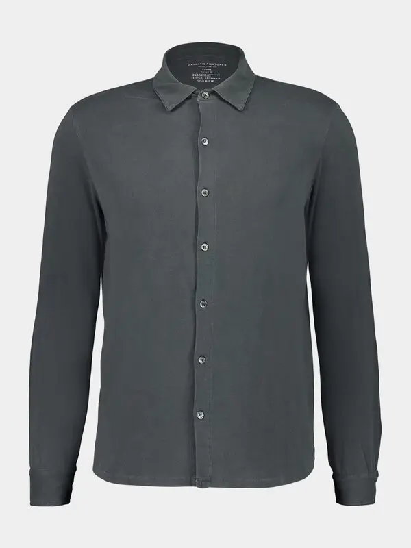 Majestic Filatures Galet Herman Long-sleeved Shirt - Grey