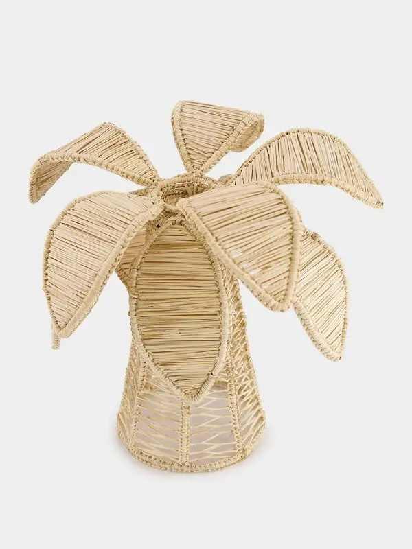 Coro Cora Palm Tree Iraca Medium Small Holder - Beige