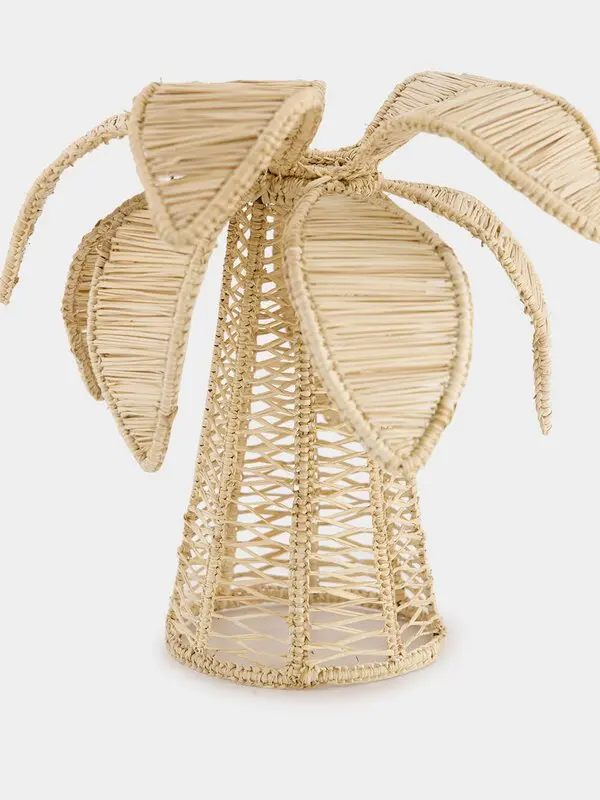 Coro Cora Palm Tree Iraca Medium Small Holder - Beige
