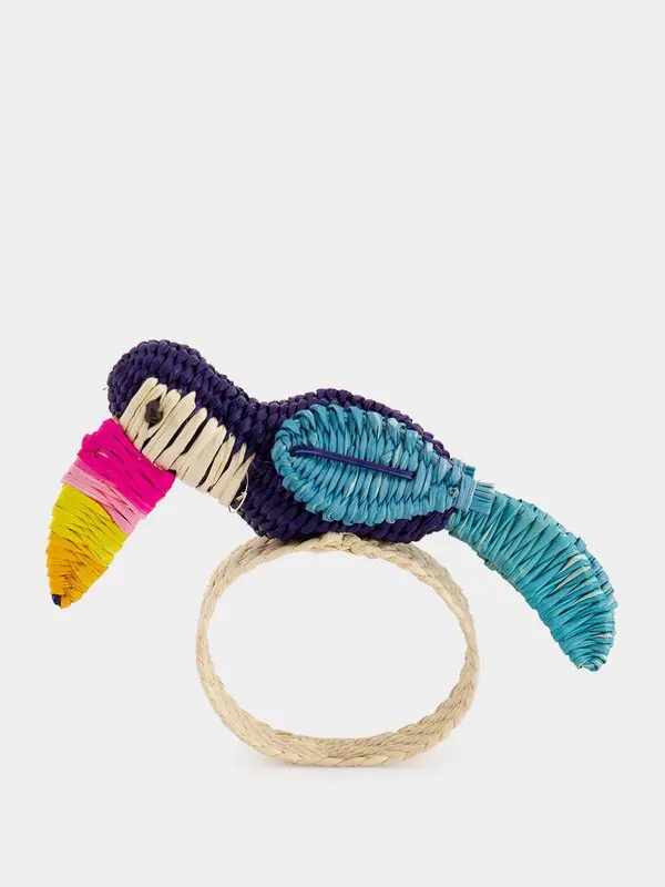 Coro Cora Toucan Napkin Ring - Blue
