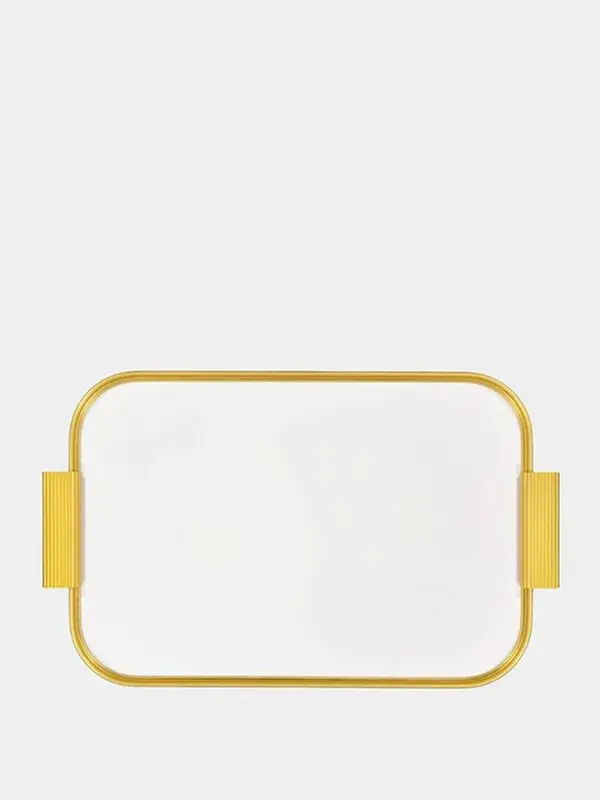 KAYMET Ribbed Tray - Gold