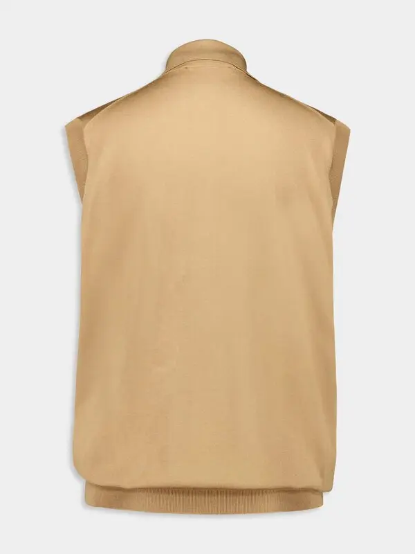 Prada Sleeveless Silk Knit Polo Shirt