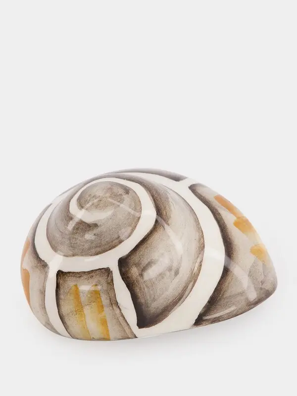 LES-OTTOMANS Ceramic Snail Decorative Figure