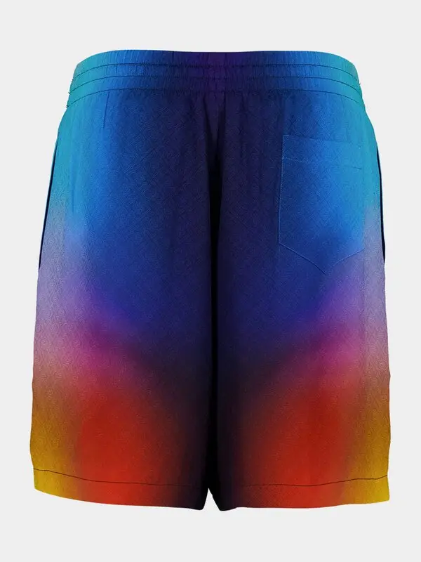 Casablanca Gradient Silk Shorts - Multicolour
