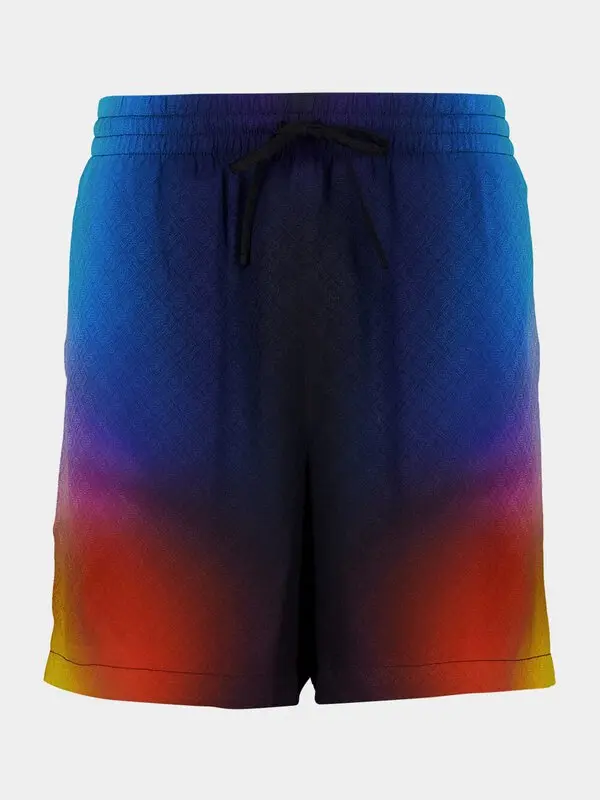 Casablanca Gradient Silk Shorts - Multicolour