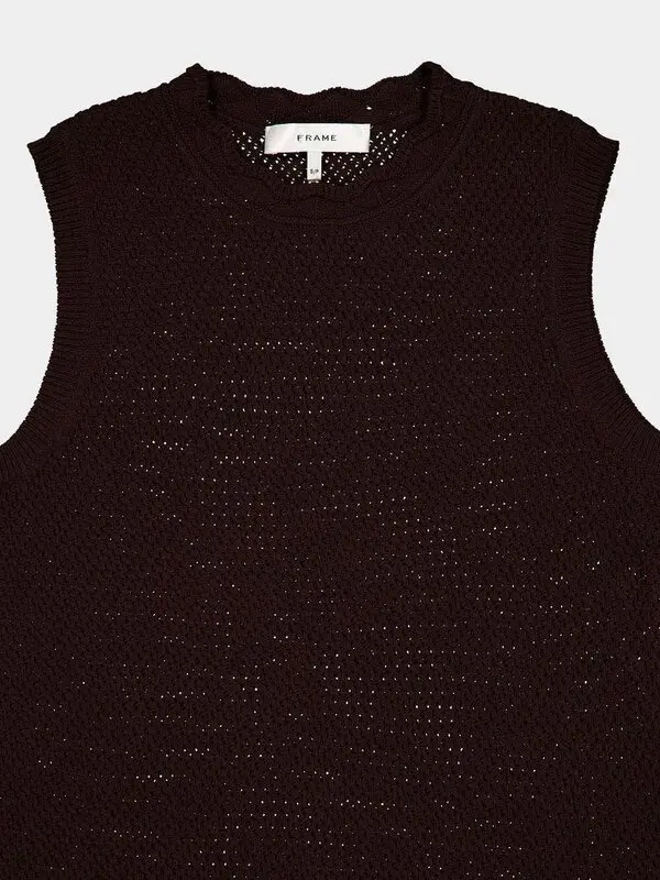 FRAME Sleeveless Knitted Maxi Dress - Brown