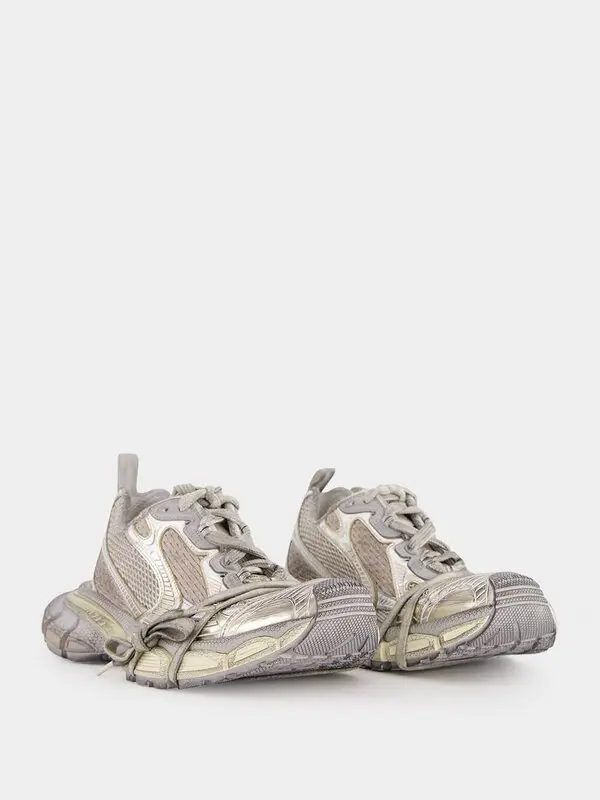 Balenciaga 3xl Mesh And Polyurethane Sneakers - Grey