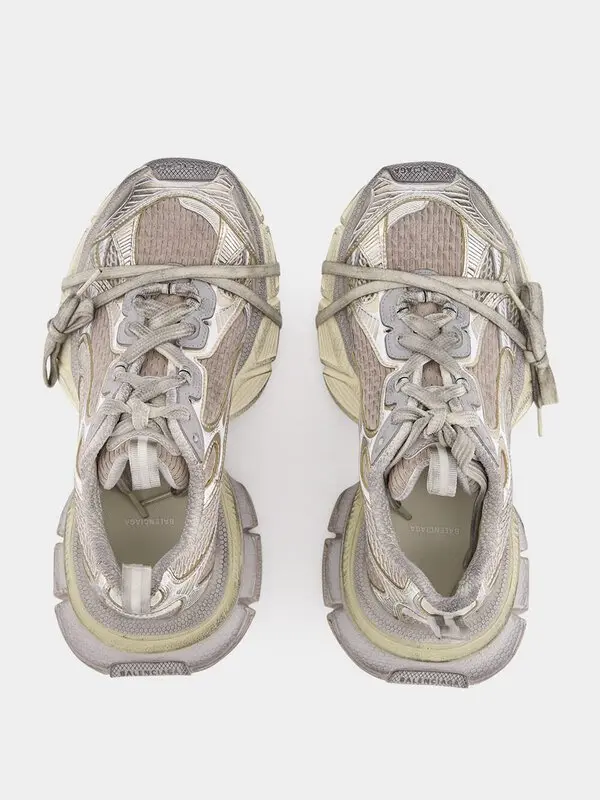 Balenciaga 3xl Mesh And Polyurethane Sneakers - Grey