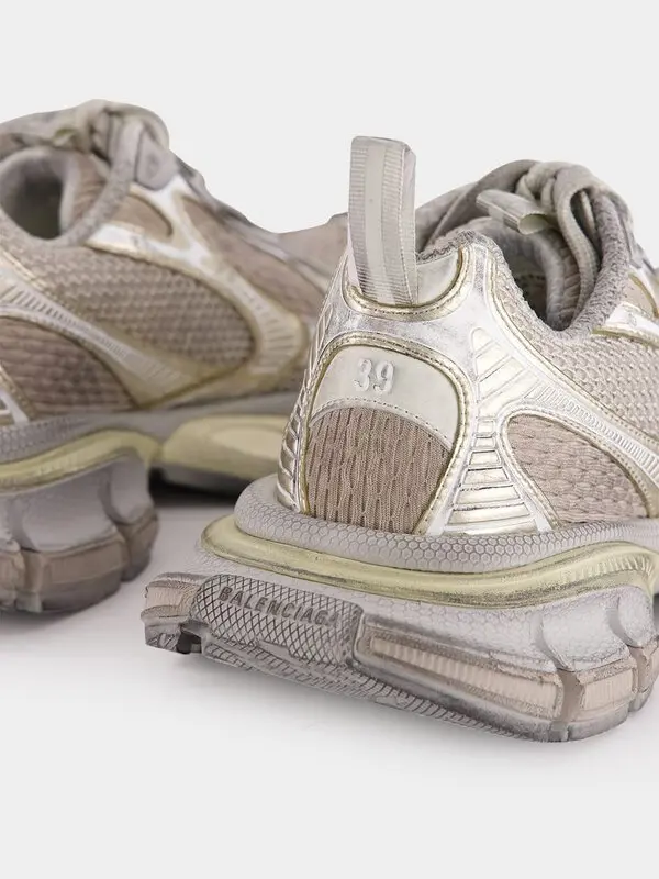 Balenciaga 3xl Mesh And Polyurethane Sneakers - Grey