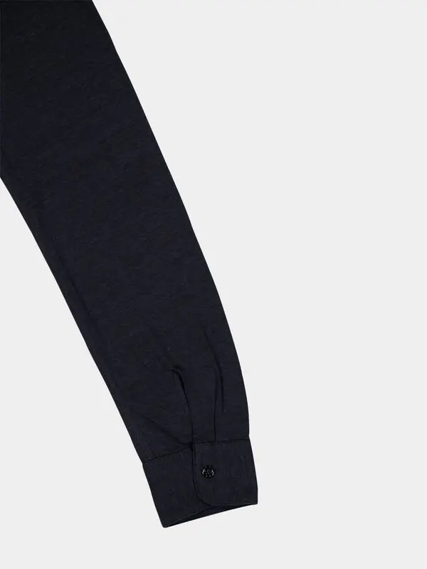 Majestic Filatures Linen Long-sleeved Shirt - Black