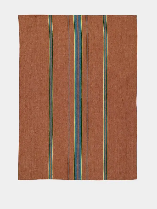 Libeco Ontario Stripe Guest Towel - Orange