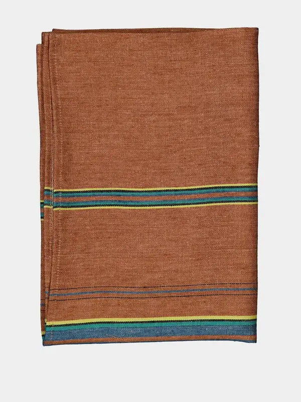Libeco Ontario Stripe Guest Towel - Orange