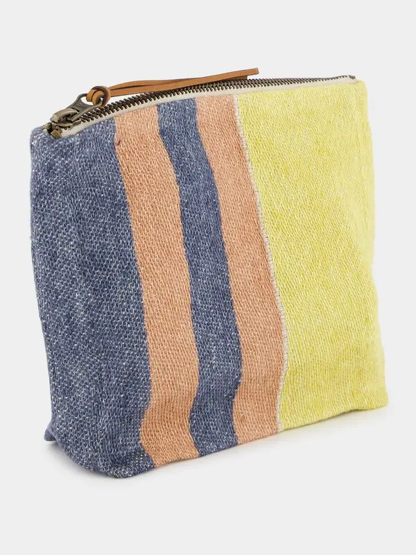 LIBECO The Belgian Pouch Red Earth Stripe