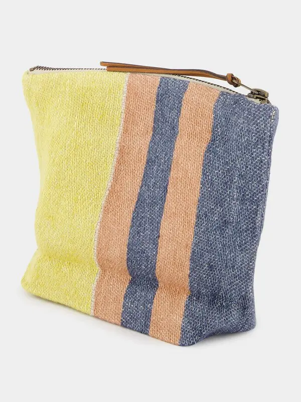 LIBECO The Belgian Pouch Red Earth Stripe