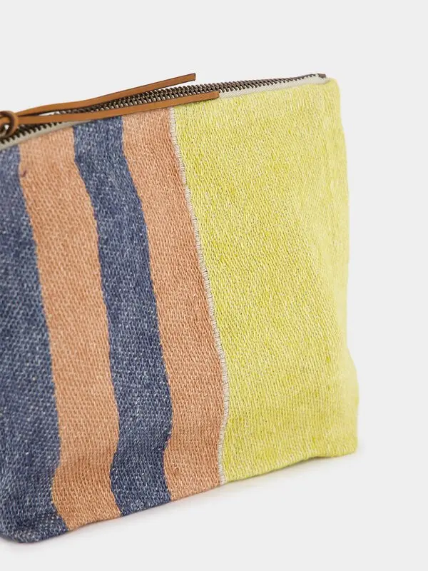 LIBECO The Belgian Pouch Red Earth Stripe