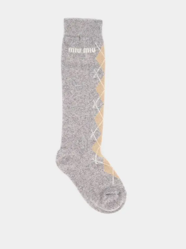 Miu Miu Wool Cashmere Blend Knee High Socks
