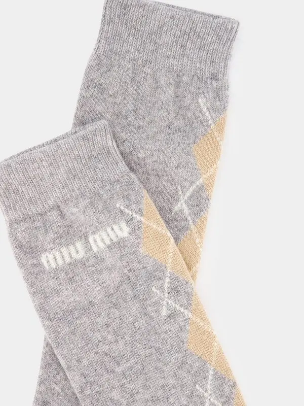 Miu Miu Wool Cashmere Blend Knee High Socks