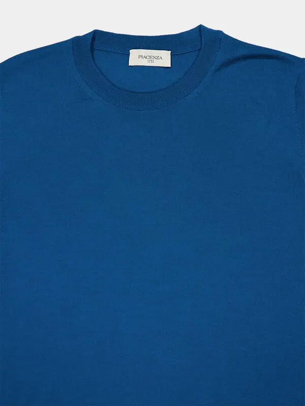 PIACENZA CASHMERE 1733 Lightweight Merino Wool Crewneck - Blue