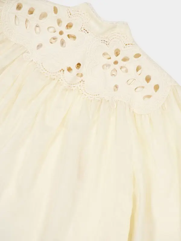 Zimmermann Embroidered Ramie Blouse