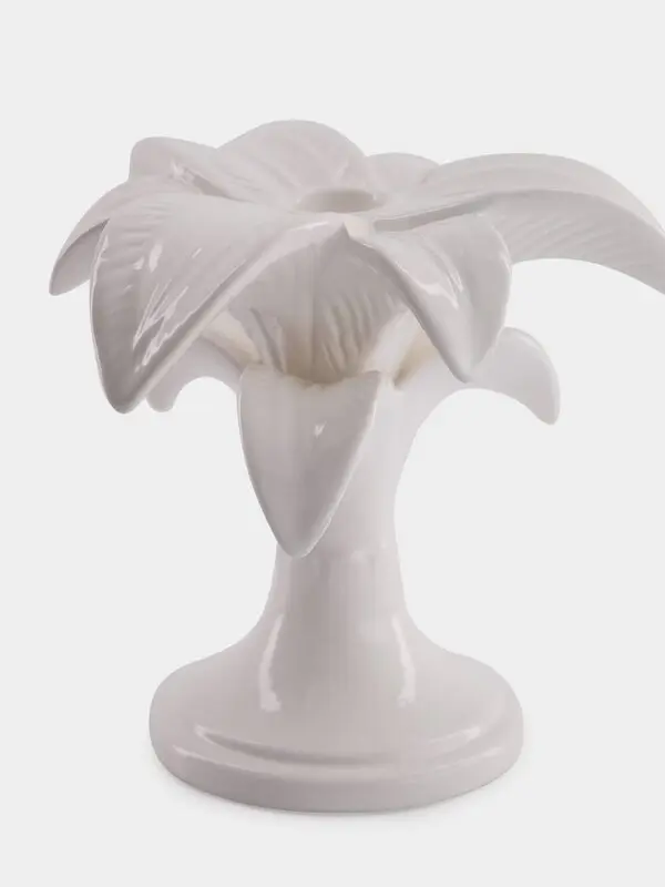 LES-OTTOMANS Small Sugar Cane Ceramic Candleholder