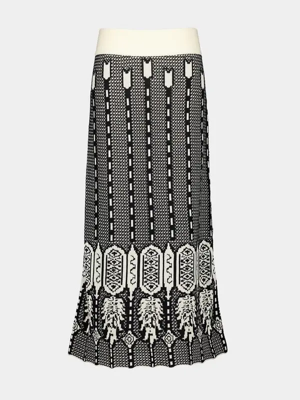 Johanna Ortiz Energy Matrix Midi Skirt - Black
