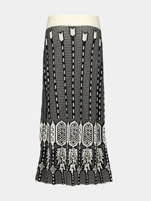 Johanna Ortiz Energy Matrix Midi Skirt - Black