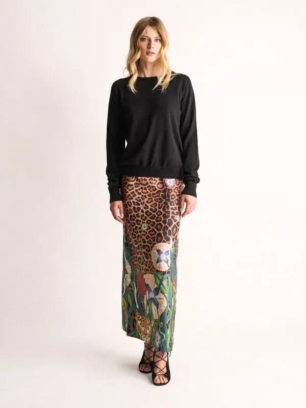 PAULA Dianela Tap Shoe Cashmere Blouse - Black