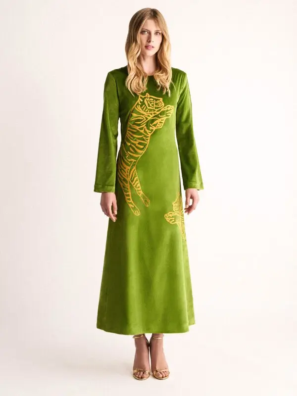 PAULA Selene Garden Velvet Dress