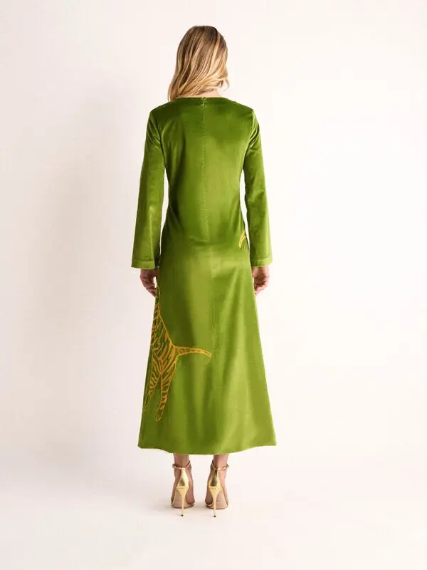 PAULA Selene Garden Velvet Dress