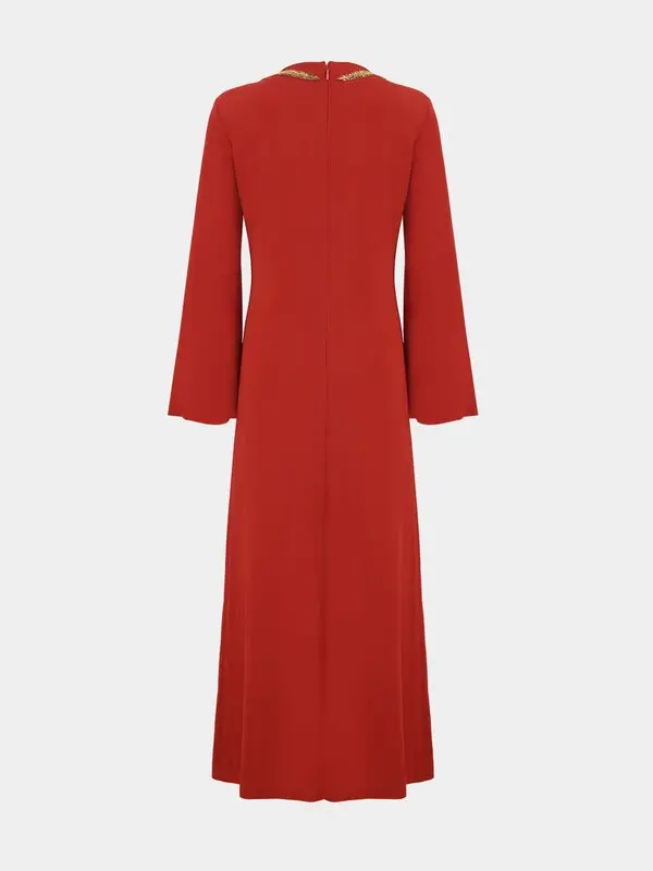 PAULA Enoki Burnt Henna Midi Dress
