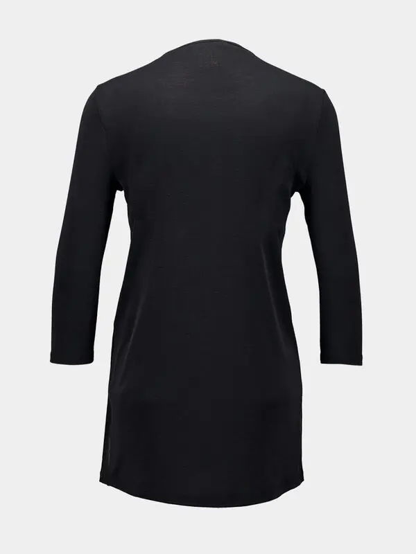 PAULA Leather Bib Silk Blouse