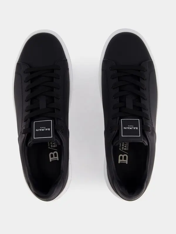 Balmain B-court Leather Sneakers - Black