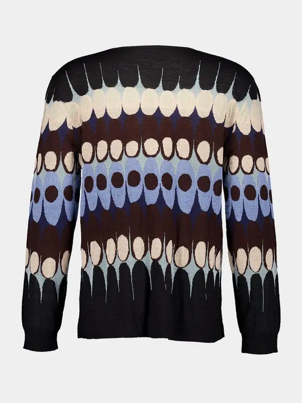 Commas Jacquard Crewneck Sweater - Multicolour