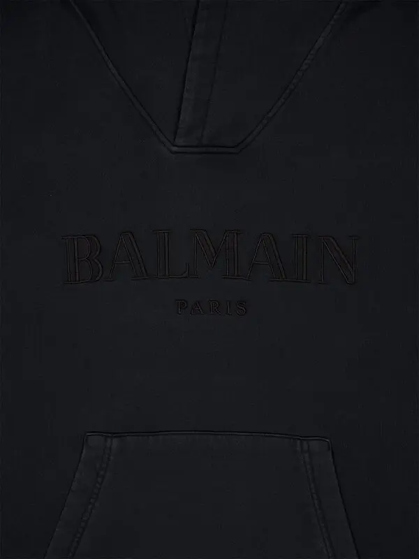 Balmain Embroidered Hoodie - Black